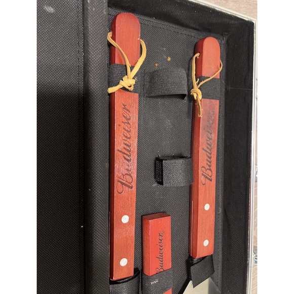 Budweiser | Kitchen | Budweiser Wooden Grill Kit With Carrying Case 4 ...